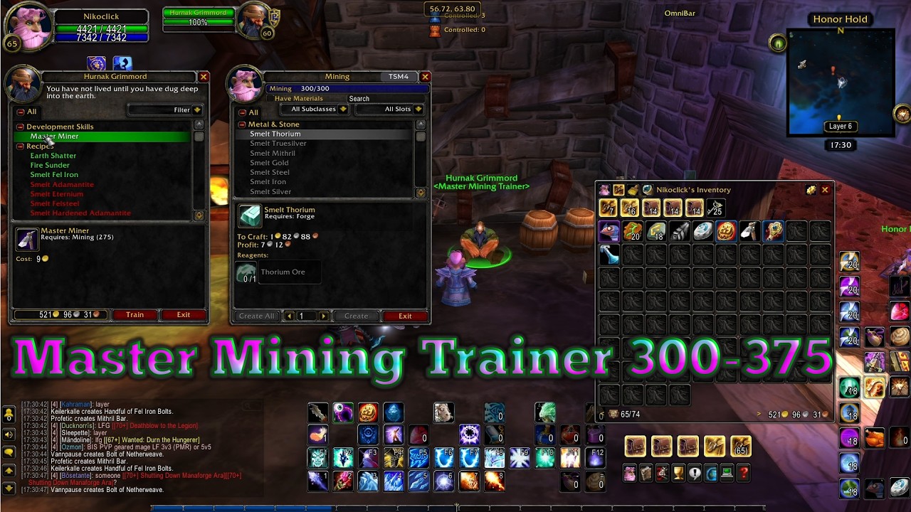 Master Mining Trainer 300–375 Guide | TBC Classic Alliance