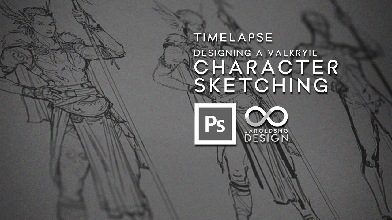 EP 13 - TIMELAPSE - Character Sketching - Valkryie Part 1