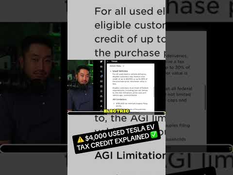 ⚠️ $4,000 USED TESLA EV TAX CREDIT EXPLAINED ✅