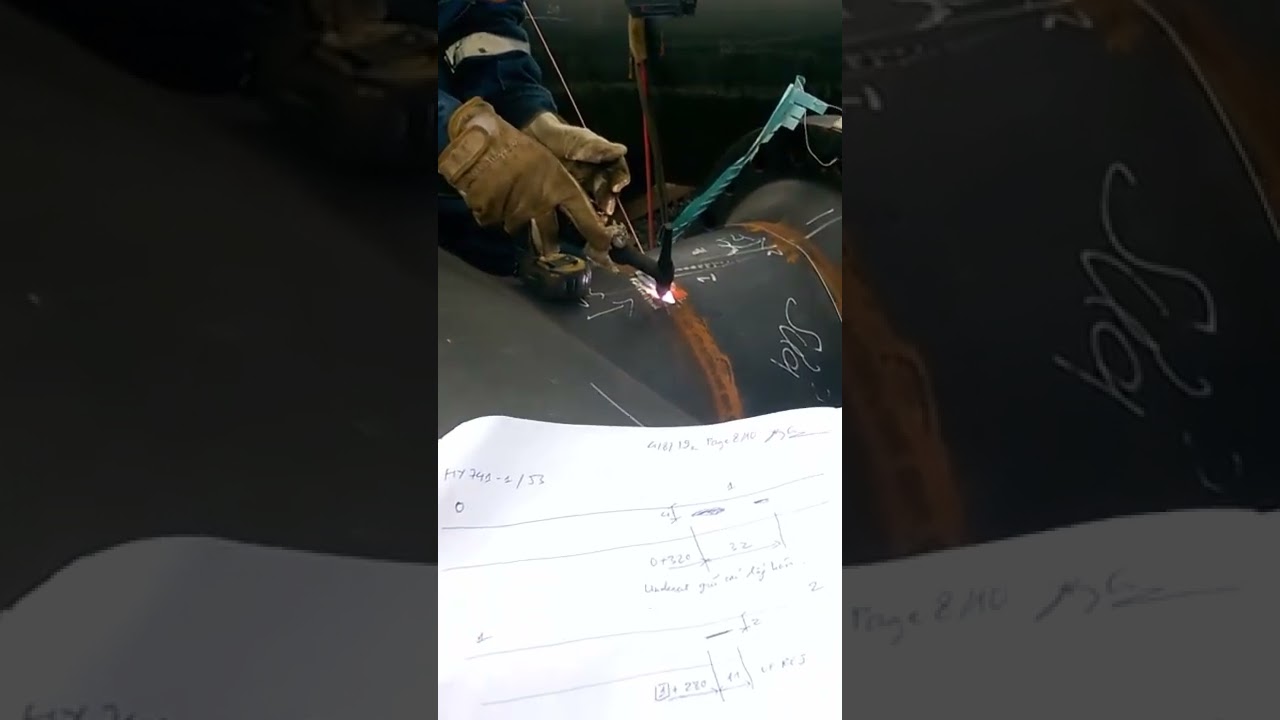 Repair (RT) weld defect.