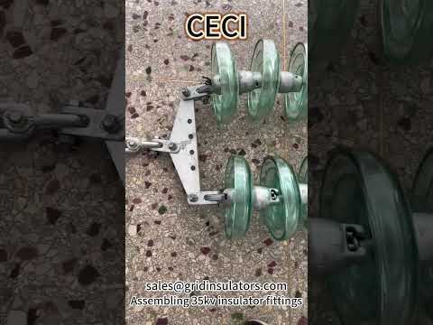 Assembling 35kv insulator fittings #insulator #glassinsulator #b2bmanufacturing#factoryproducts
