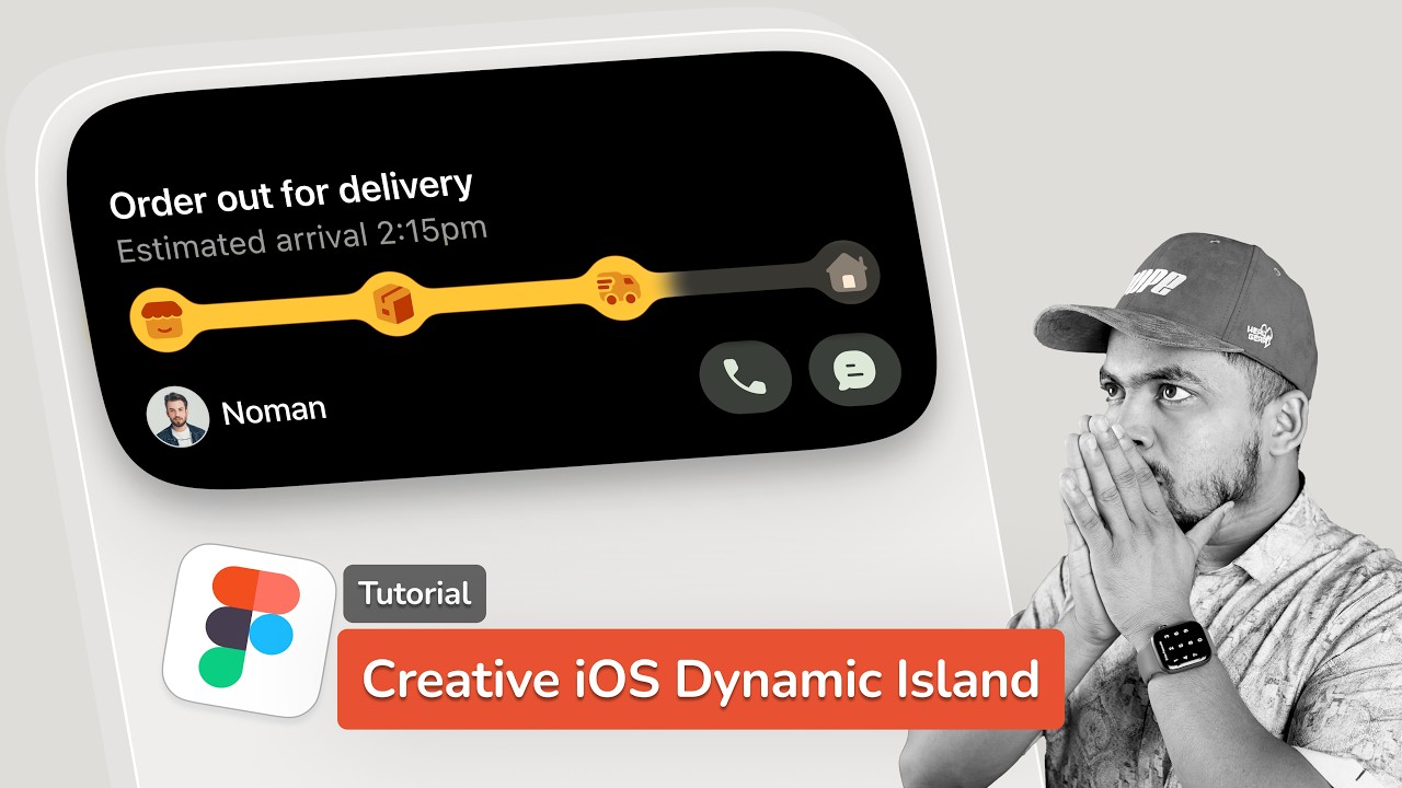 Design a Premium Delivery Tracking Dynamic Island Widget in Figma