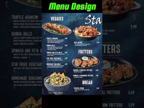 Just in 5 hours!! Design Restaurant Menu, Tv Menu Display, Menu Card, Menu Flyer