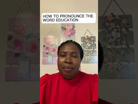 HOW TO PRONOUNCE THE WORD EDUCATION #howtopronounce #learning #pronunciation #pronunciationguide