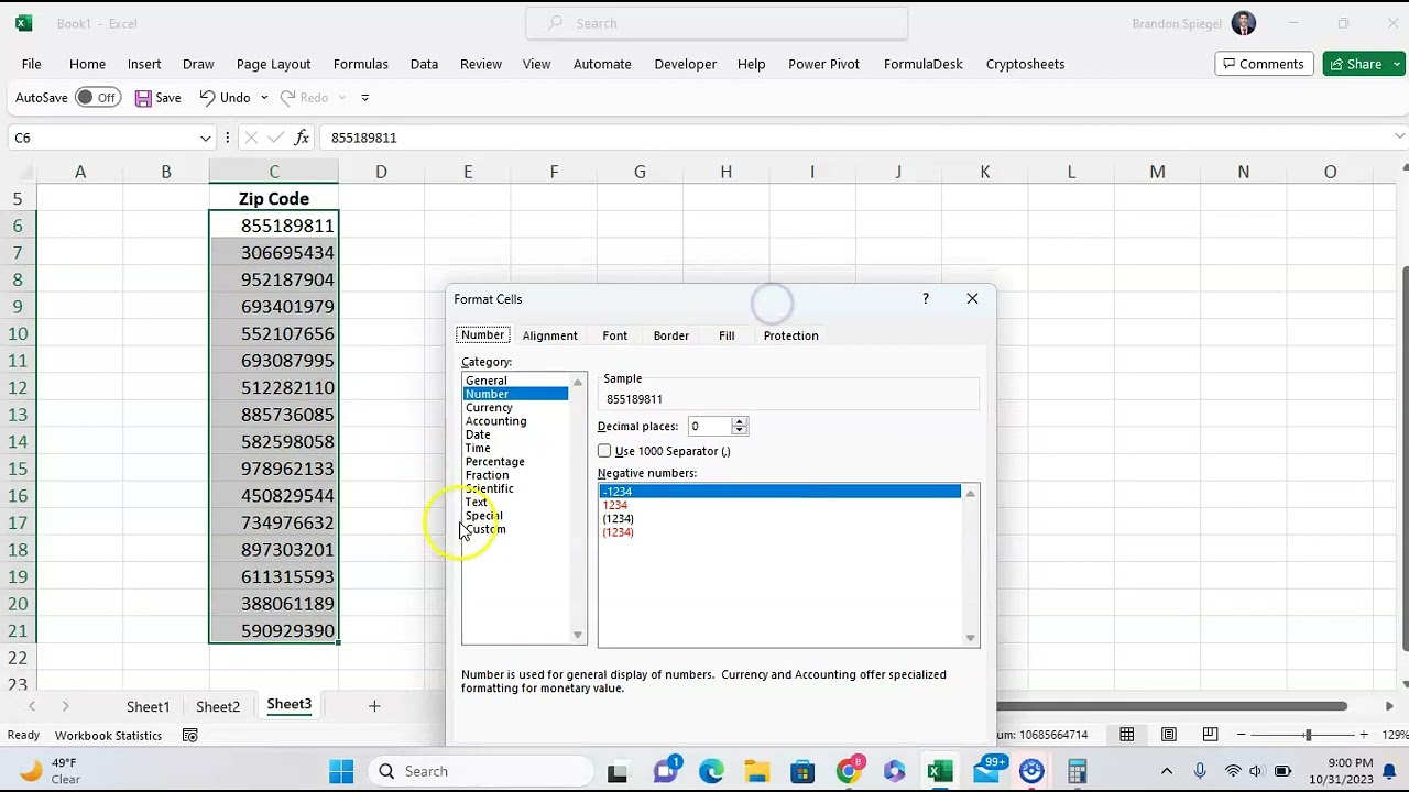 How to Clean up Zip Code Data in Microsoft Excel! #msexcel #tutorial #howto