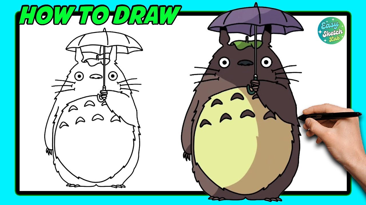 How to Draw Cute TOTORO! | Step-by-Step Tutorial