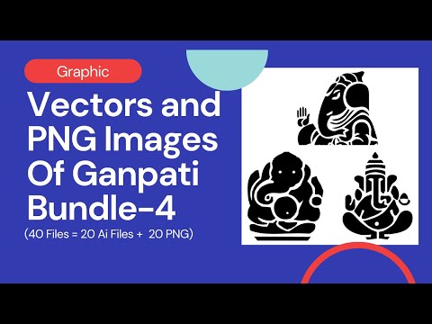 Vectors and PNG Images Of Ganpati Bundle-4| Free Files | Lord Ganeshji Ai Files | Free Vector Bundle
