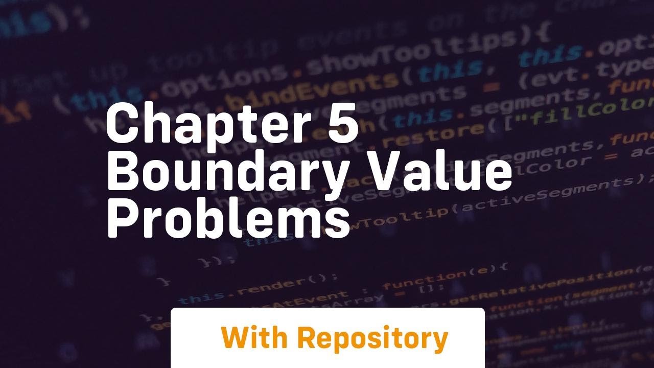 chapter 5 boundary value problems