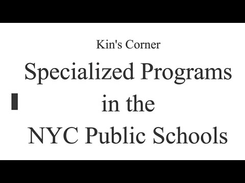 Specialized Programs in the NYC DOE