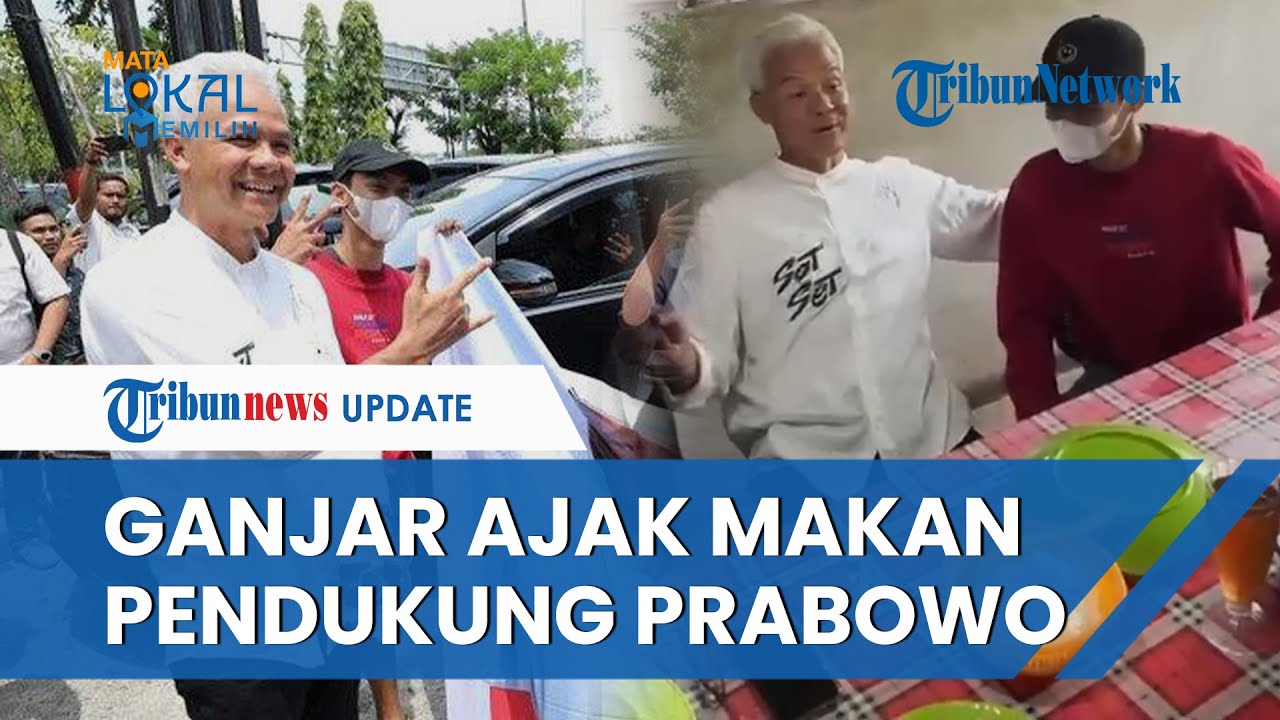 Momen Ganjar Pranowo Ajak Makan Pendukung Prabowo-Gibran, Foto Bareng ... Momen Ganjar Pranowo Ajak Makan Pendukung Prabowo-Gibran, Foto Bareng ...