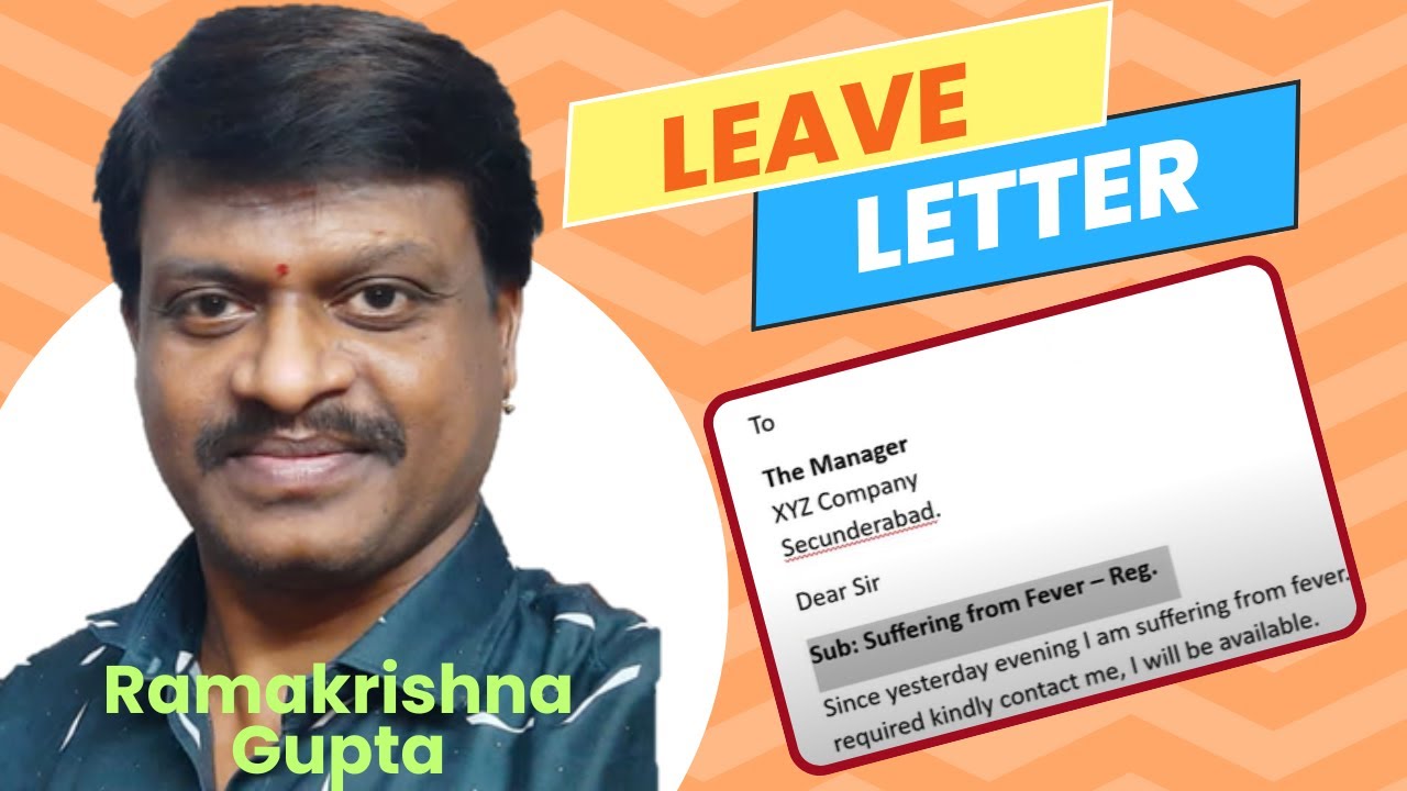 30. How to write and format LEAVE LETTER in MS-Word step-by-step