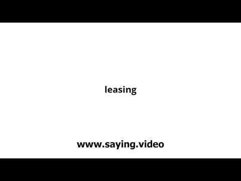 How to say leasing in English