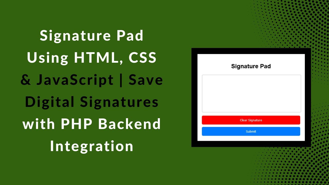 🖊️ Build a Signature Pad with HTML, CSS & JavaScript | Step-by-Step Guide ✨📜