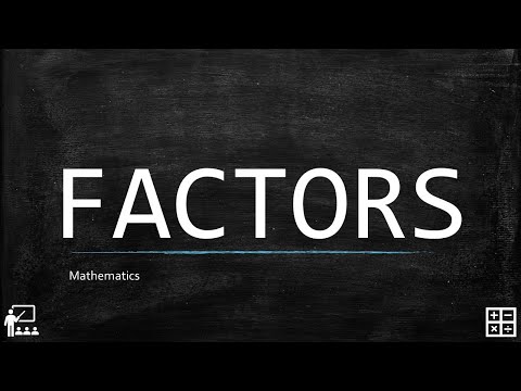 FACTORS (Mathematics Fourth Grade)