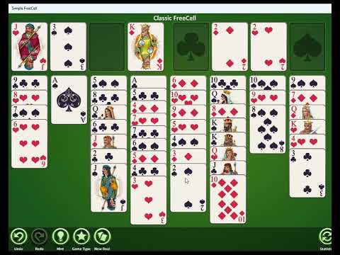HOW TO PLAY FREECELL SOLITAIRE GAME NO #458837 - LIVE PLAY - RANDOM MODE FOR BEGINNER #freecell