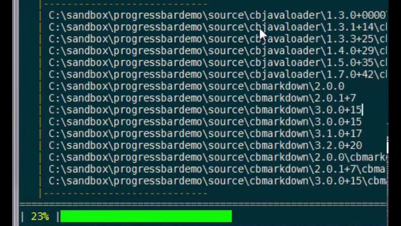 CommandBox 4 2.0 Progress Bar Demo