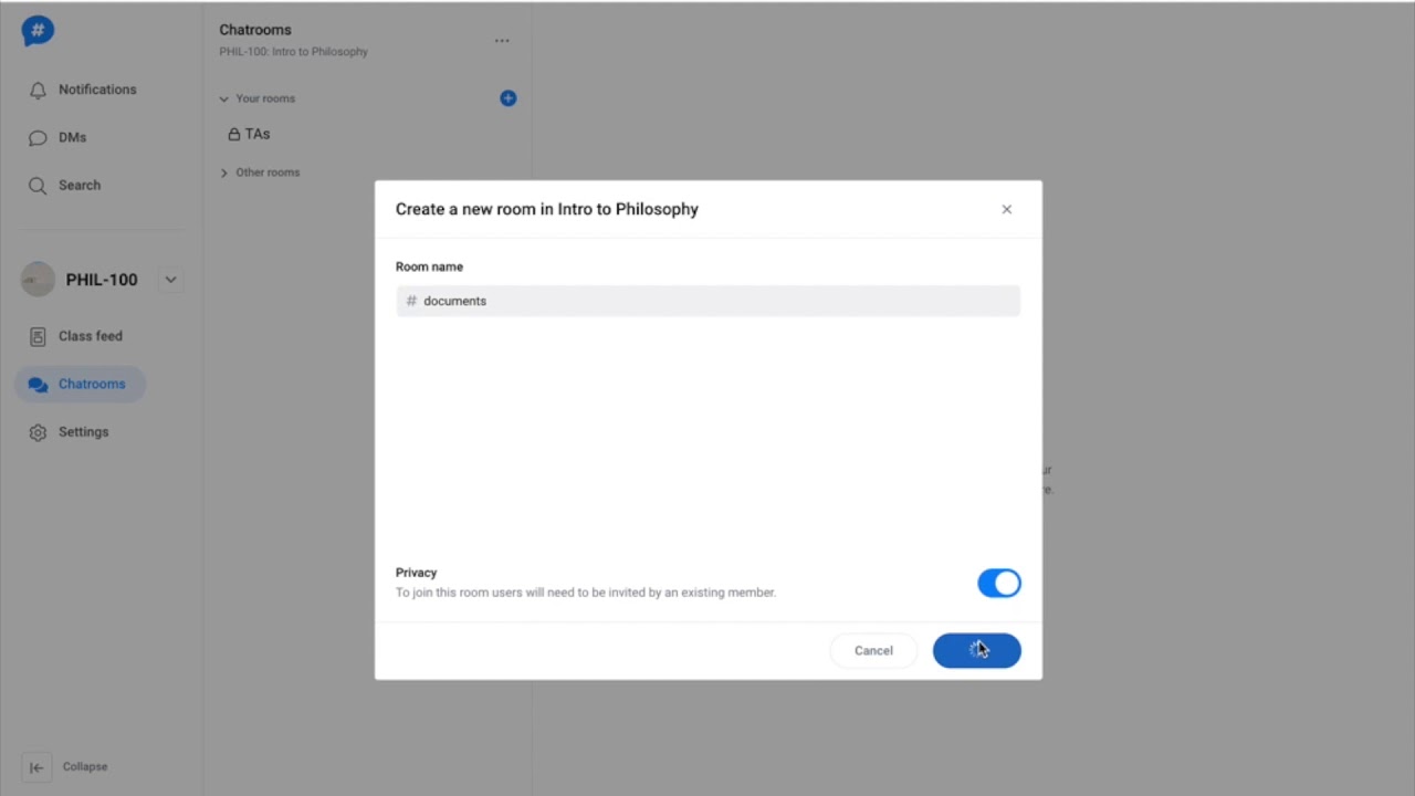 How to Create a Private Chatroom & Invite Users