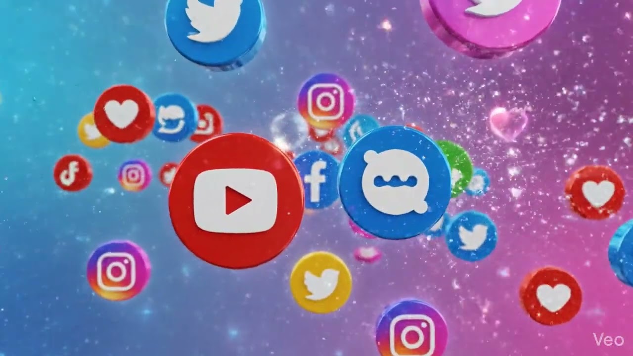 Animated Social Media Icons Background | Floating Apps 4K | Tech Video Backdrop | Background Bazaar