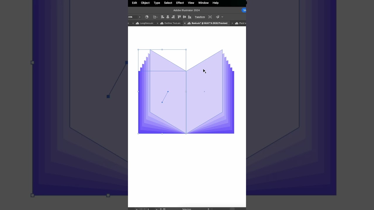 Creating a book using Blend mood in Adobe Illustrator #graphicdesign #designer #design