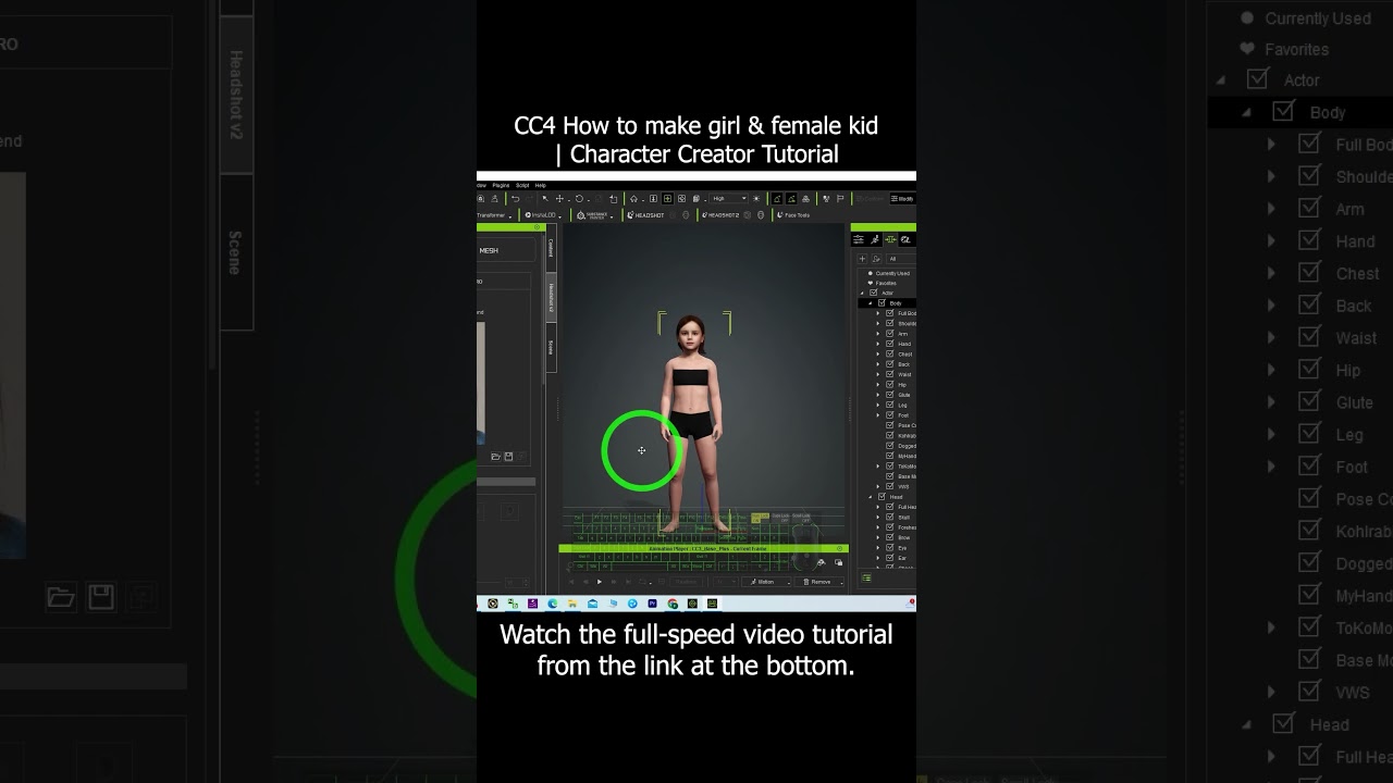 CC4 How to make girl & female kid | Character Creator Tutorial #cc4 #girl #kid #children #headshot