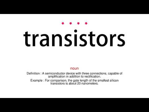 How to pronounce transistors - Vocab Today