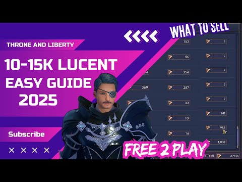 Throne And Liberty: 2025 LUCENT GUIDE - 10-15K a Month EASY!