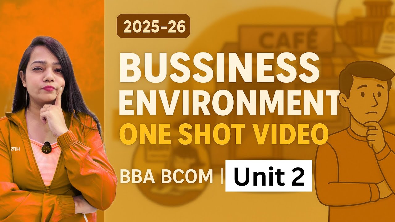 Business Environment | BBA / BCom | Unit 2 | One Shot Video | 2025-26 | Complete Content 