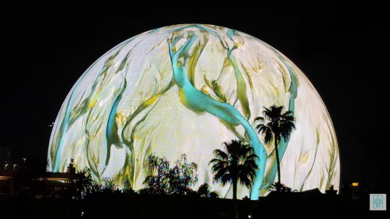 Sphere Las Vegas Today 04.05.2026 ZOOM up close LIVE – Real City View - Sphere New Projections!