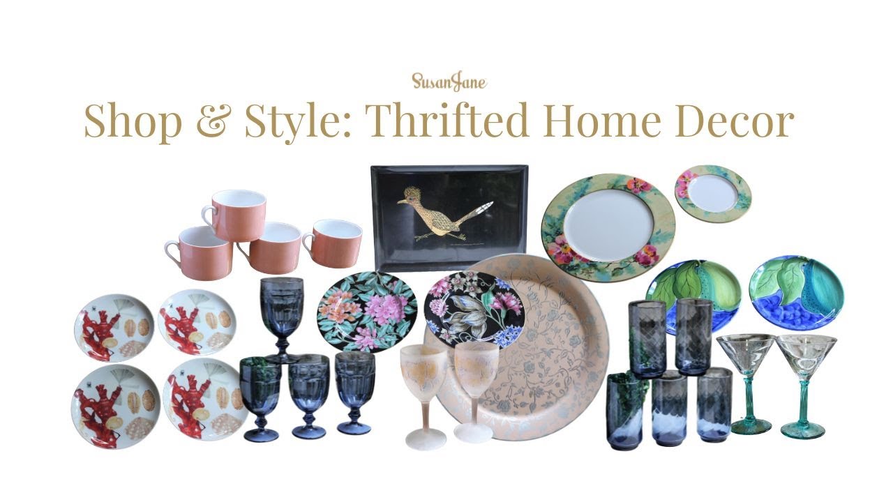 Goodwill Home Decor Thrift Haul And Styling | Tabletop, Glassware, Plates, Crystal