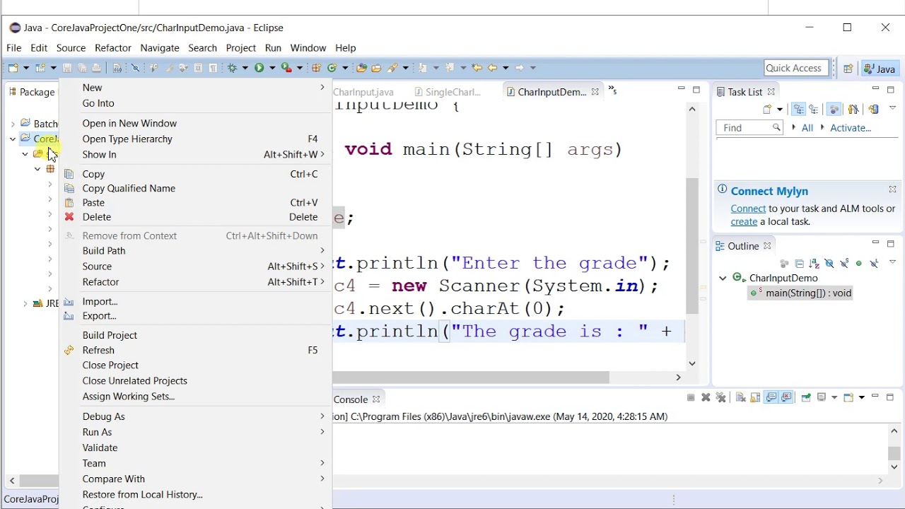 Java Programming Tutorial -  7   Character Input