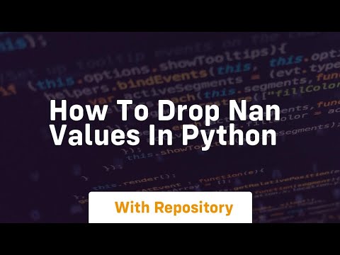 how to drop nan values in python