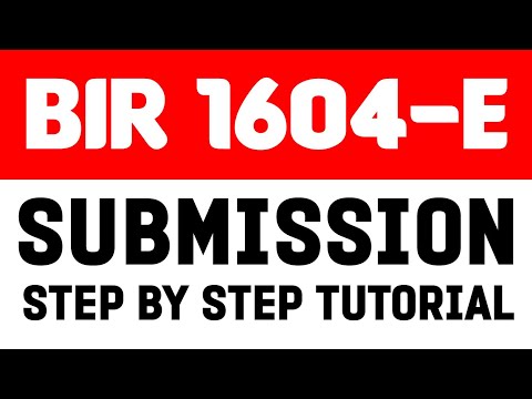 1604E Submission | BIR | E-BIR | Step by Step | Tutorial