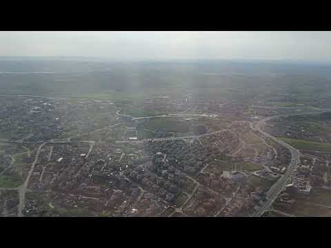 8K video Final approach and landing to Istanbul on Turkish Airlines TK759