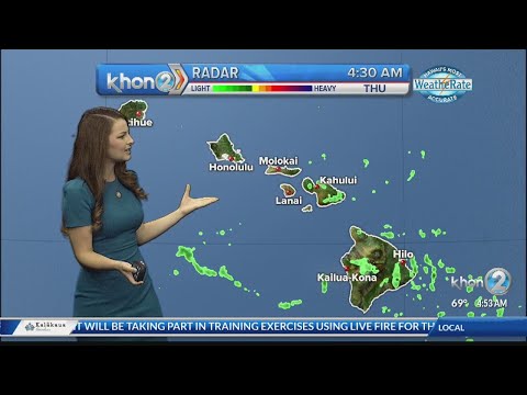 Locally breezy trade winds continue over the islands, with passing showers for the windward ares