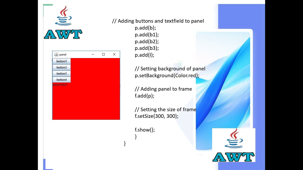 Java AWT Building Graphical User Interface - Dr. R. Pushpavalli