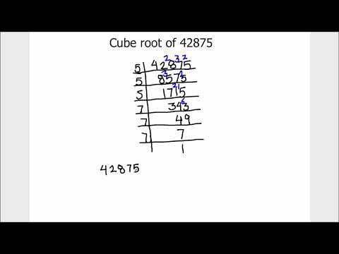 How to Find Cube Root of 42875 / 42875 cube root by prime factorization / Prime Factors of 42875