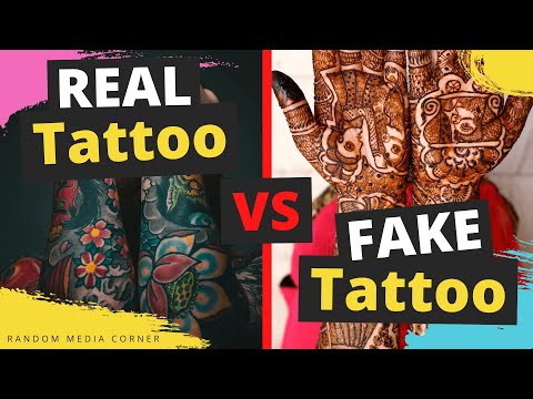 Permanent Tattoo VS Temporary Tattoos - Real Versus Fake!!!