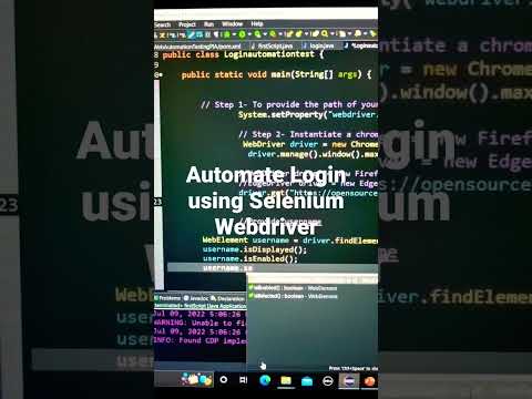 Selenium WebDriver Tutorial | Automate Login. #selenium #seleniumtutorial #seleniumwebdriver
