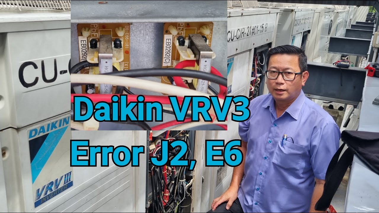 Daikin VRV3 | error J2, E6 | Current Value detect by current sensor