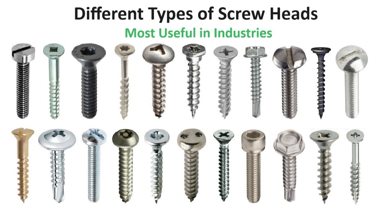 Different types of screw heads #mechanicalengineeringskills #screw #machine #viralvideo