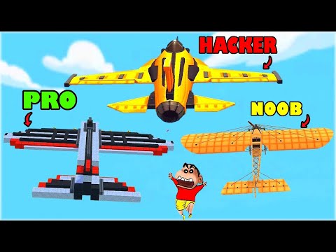 NOOB vs PRO vs HACKER in EPIC PLANE EVOLUTION with SHINCHAN and CHOP