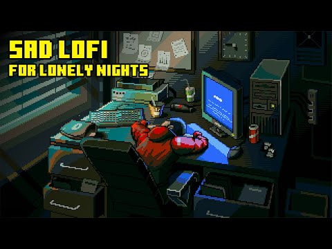 SAD LOFI for lonely nights 🥀 Depressing Beats | Pixel Animation Live Wallpaper Loop