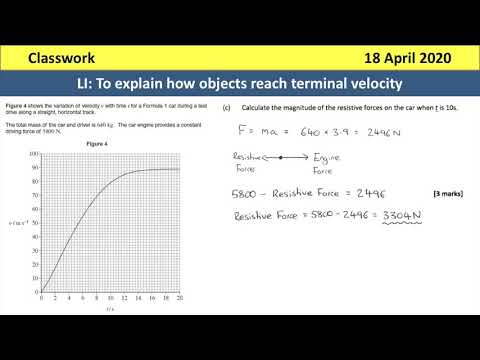 Terminal Velocity Walkthrough A Level Physics