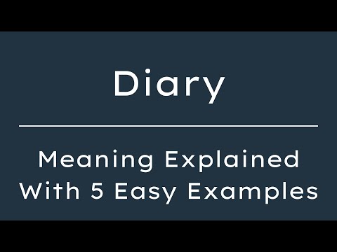 What Does Diary Mean? Diary Meaning in English With 5 Example Sentences