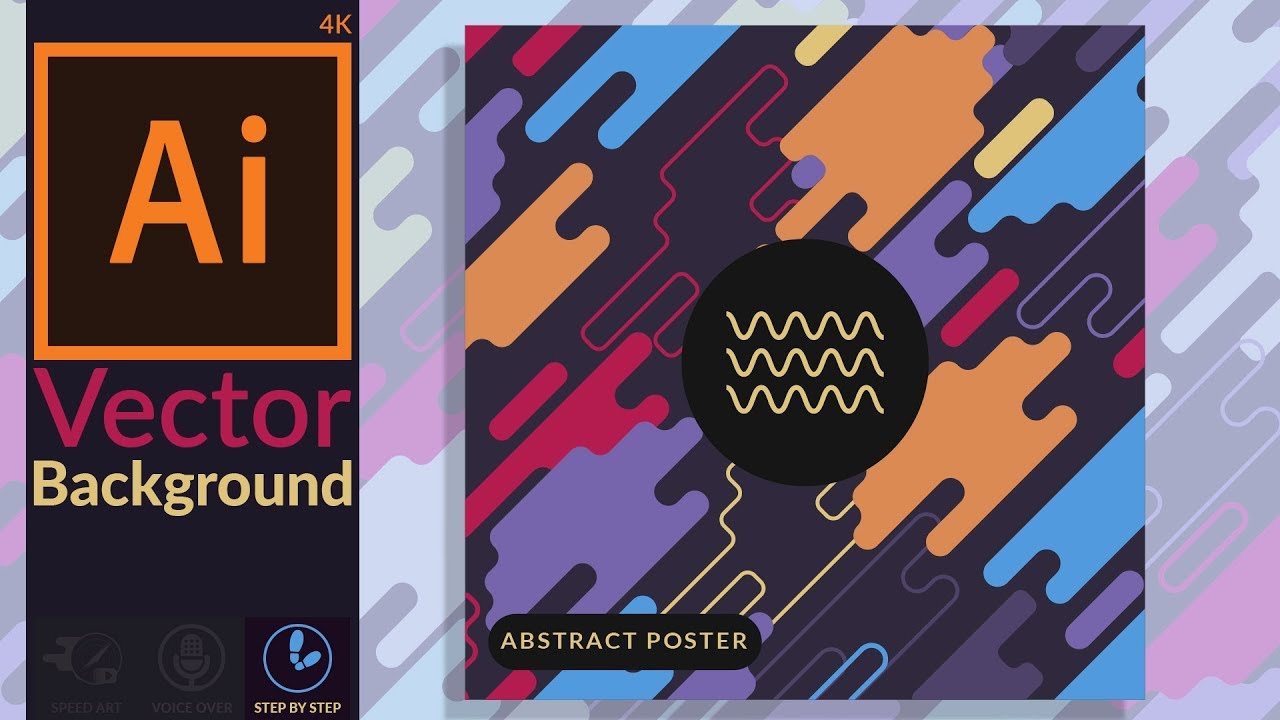 Abstract Background Design Idea with Rectangles in Adobe Illustrator