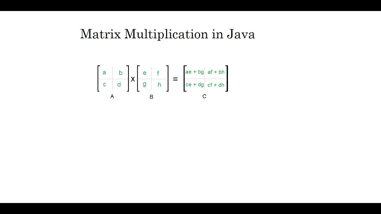 Matrices Multiplication In Java