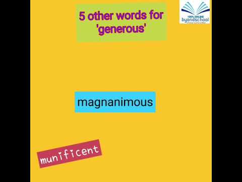 Synonyms of generous