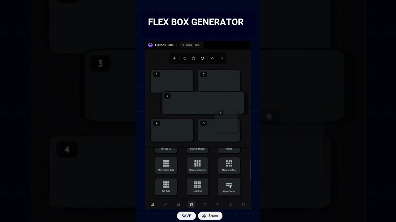 Flex Box Generator #html5 #css #tailwindCSS #coding #frontend #webdesign