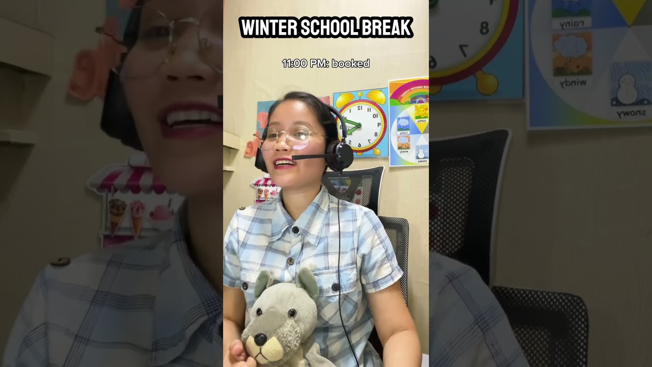 How’s your booking this winter school break? #wfhteacher #esl #eslteacher