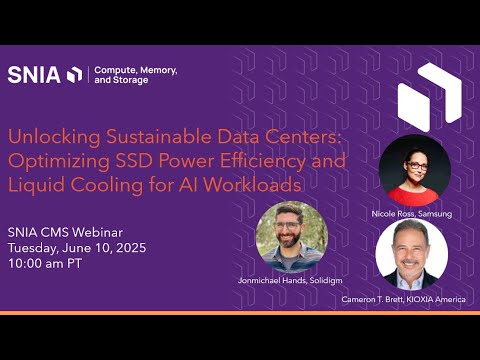 SNIA Webinar - Unlocking Sustainable Data Centers